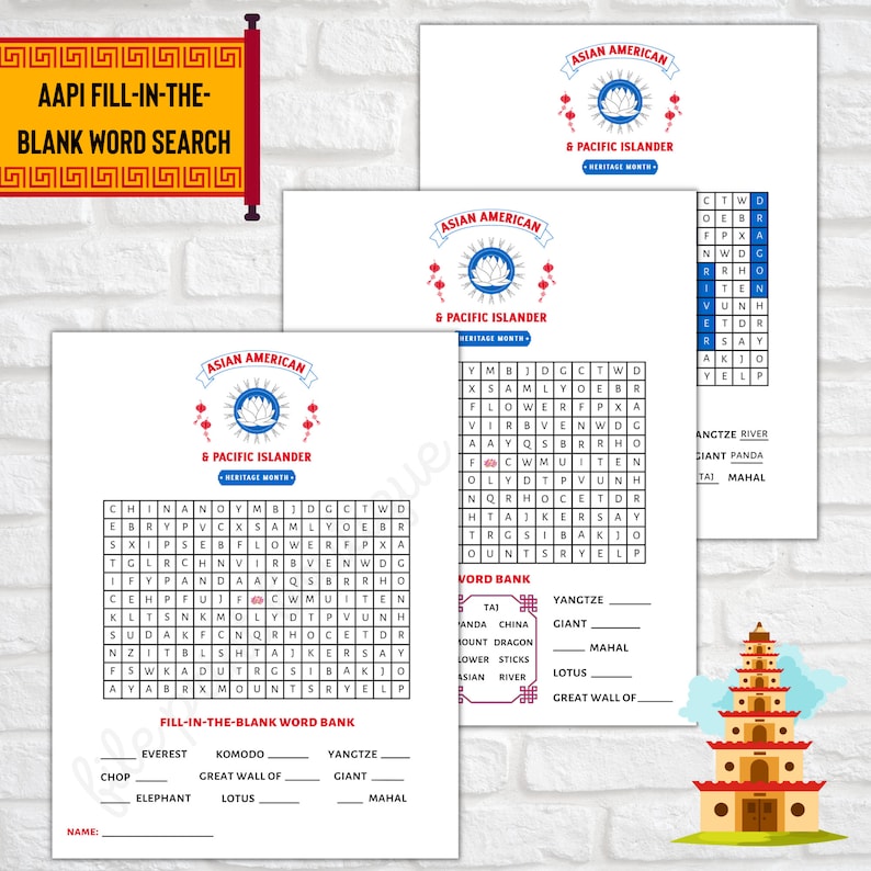 AAPI Heritage Month Printable Activity Bundle for Kids (digital ...