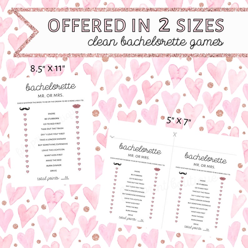 Bachelorette Party Games Printable Clean Bachelorette Party Etsy