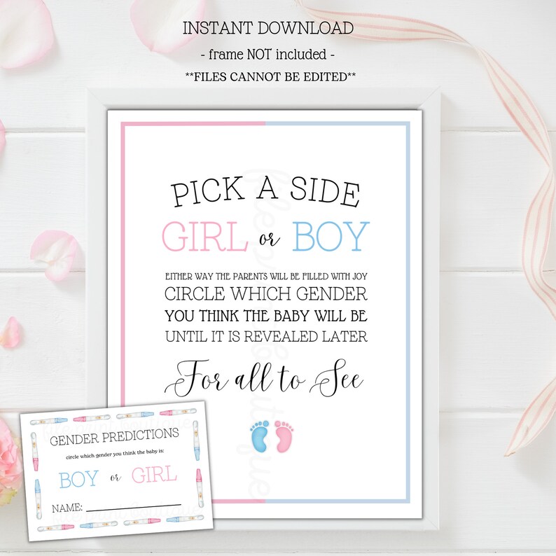 Gender Reveal Party Games Printable Gender Reveal Activities - Etsy Australia