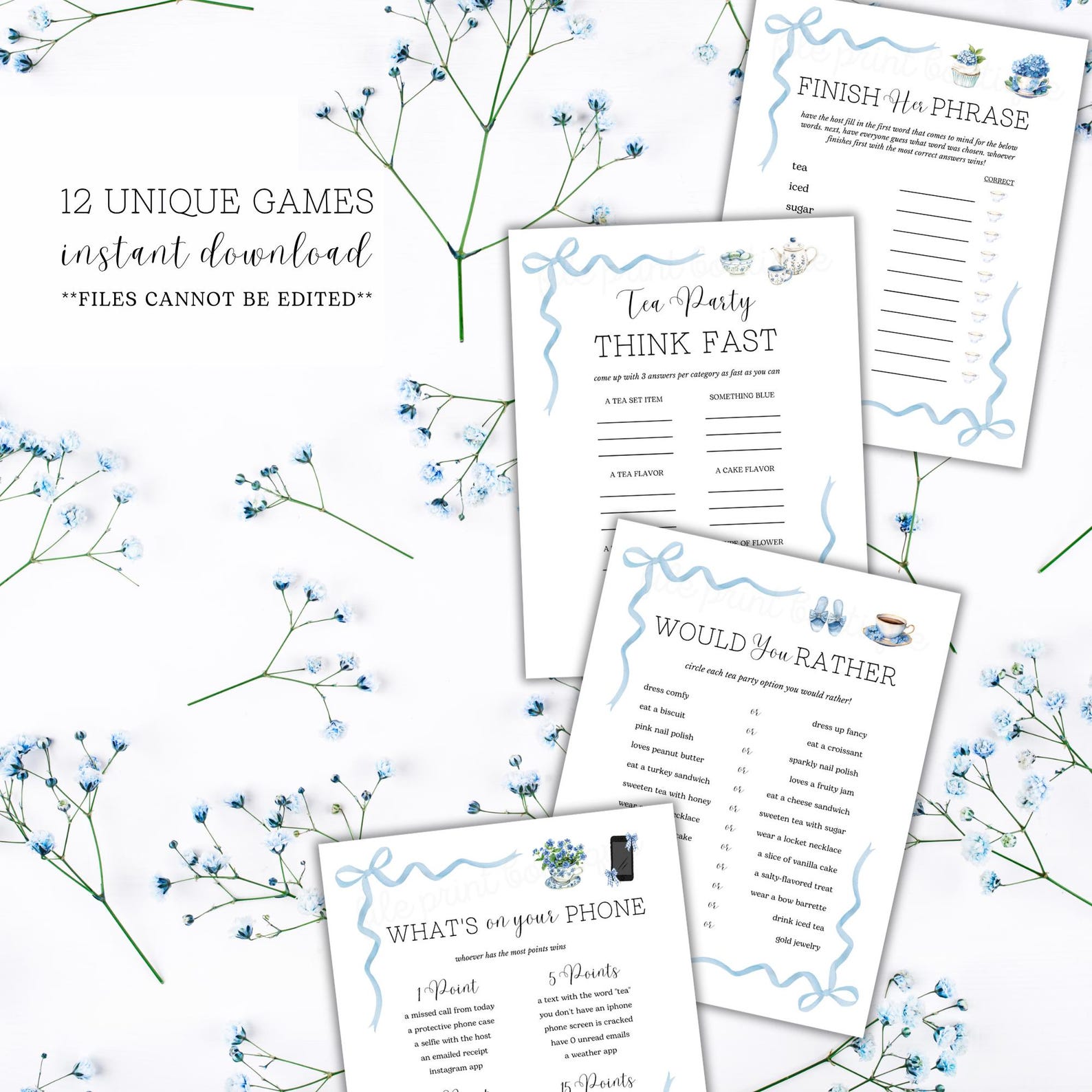 Tea Party Games Printable, Tea Party Activities, Ladies Tea Party, Tea ...