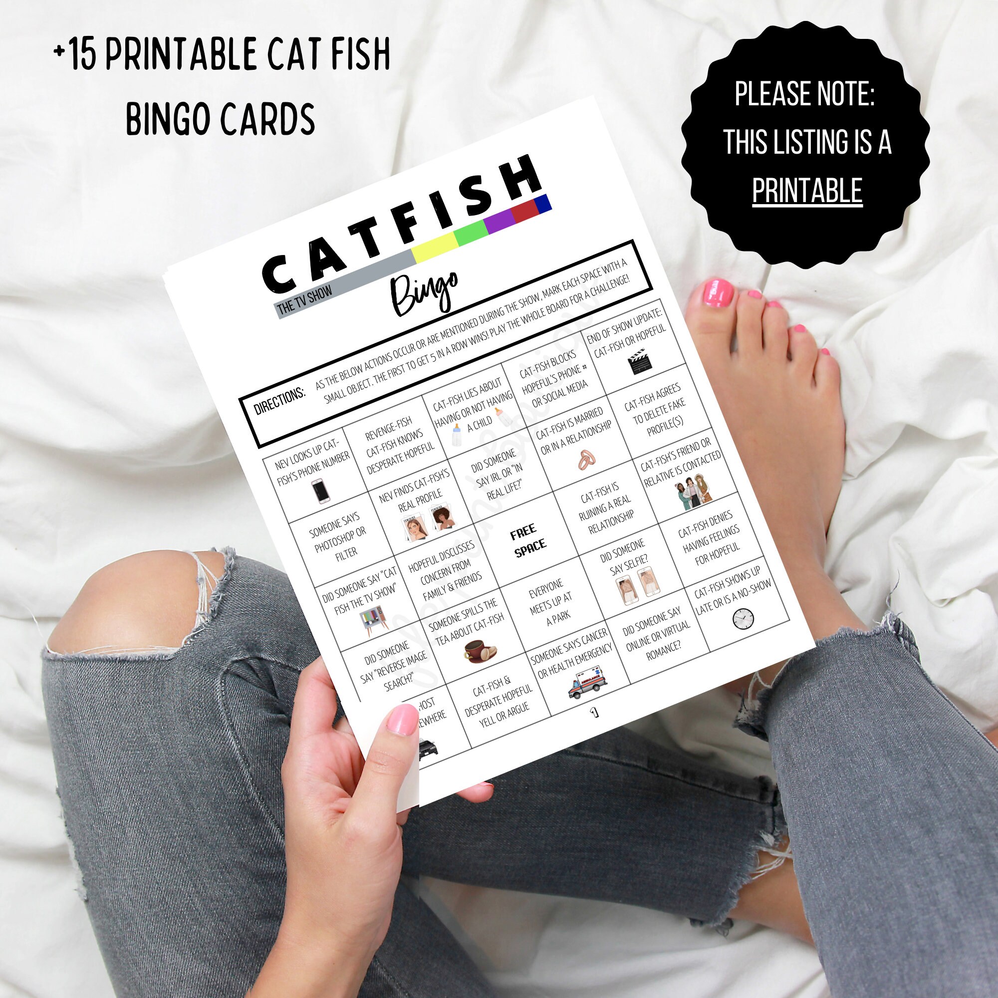 Catfish the TV Show Printable Bingo, Catfish Download, Viewing Party ...