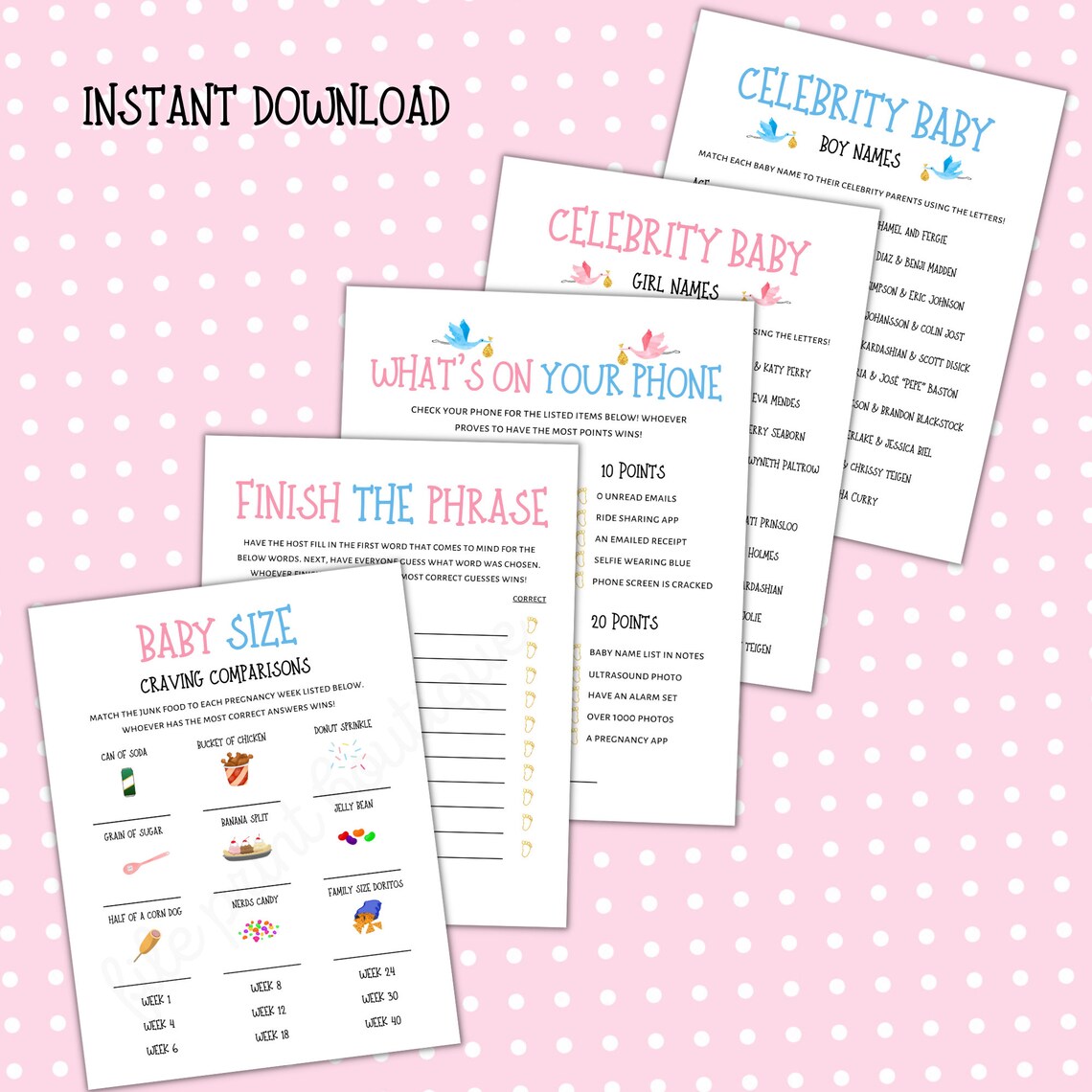 Gender Reveal Party Games Printable Gender Reveal Activities - Etsy Australia