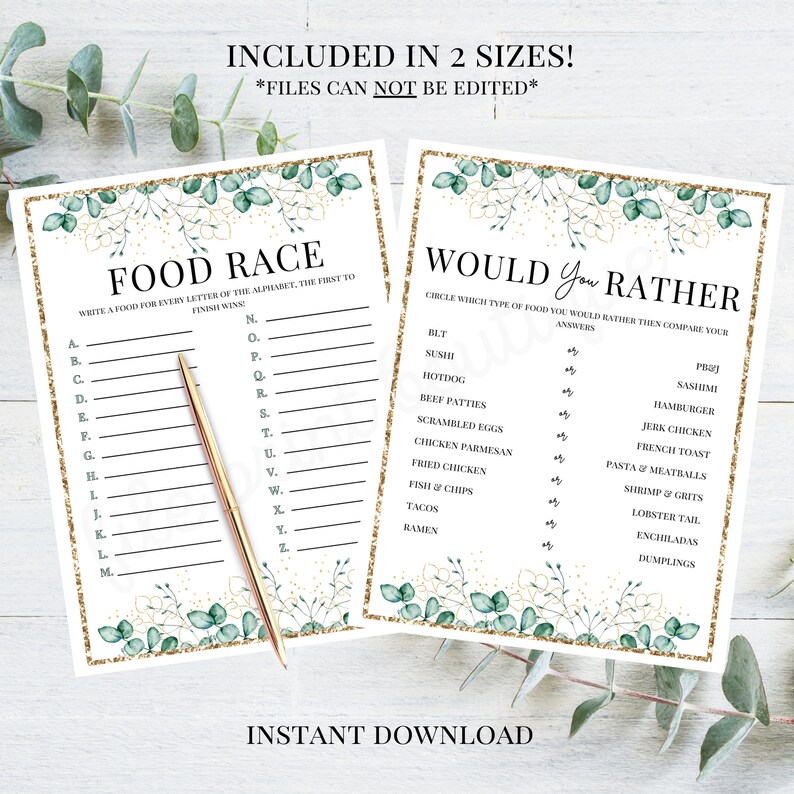 Dinner Party Games Printable Dinner Party Activities - Etsy