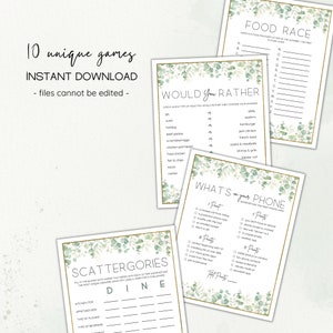 Dinner Party Games Printable, Dinner Party Activities, Minimalist Party ...