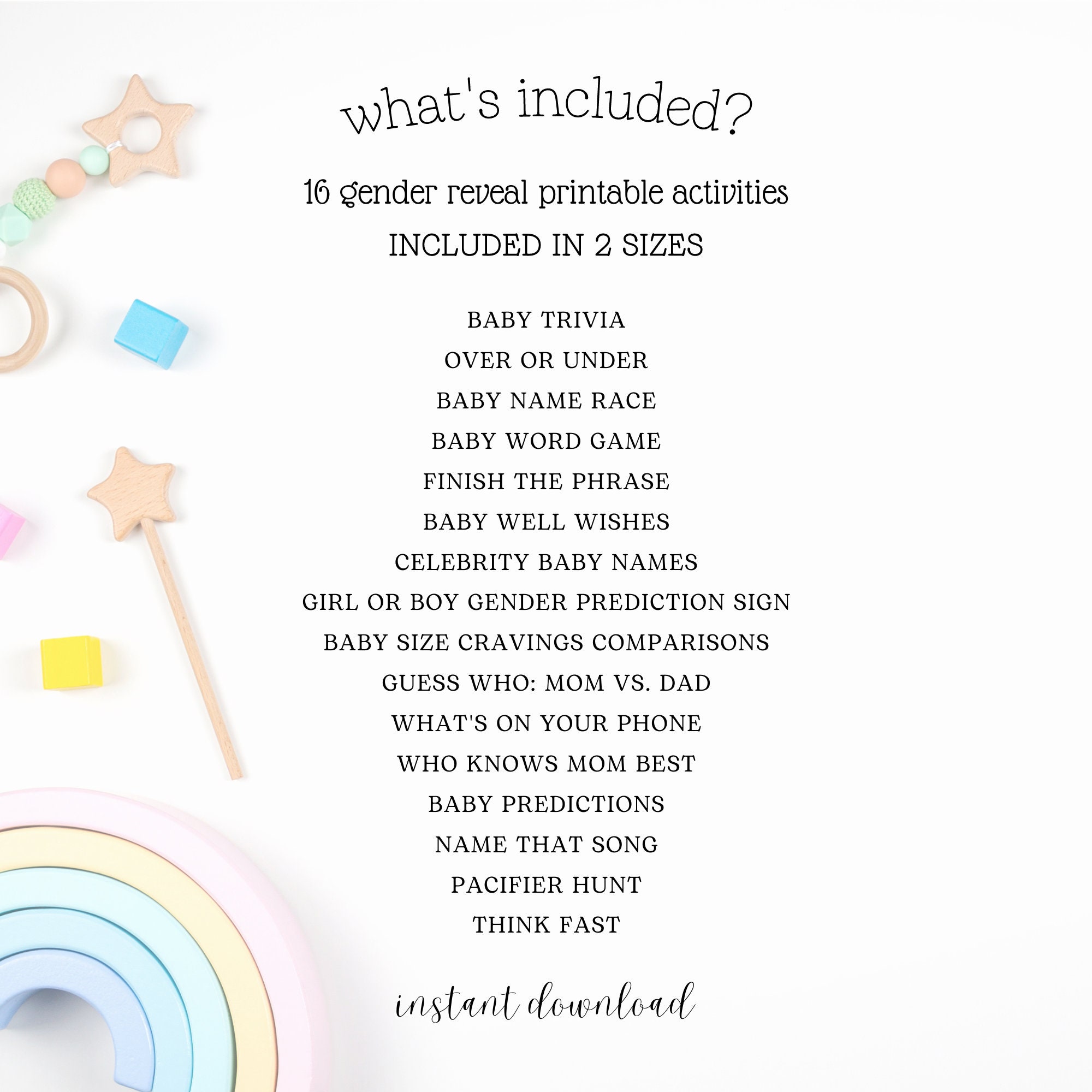 Gender Reveal Party Games Printable Gender Reveal Activities - Etsy Australia