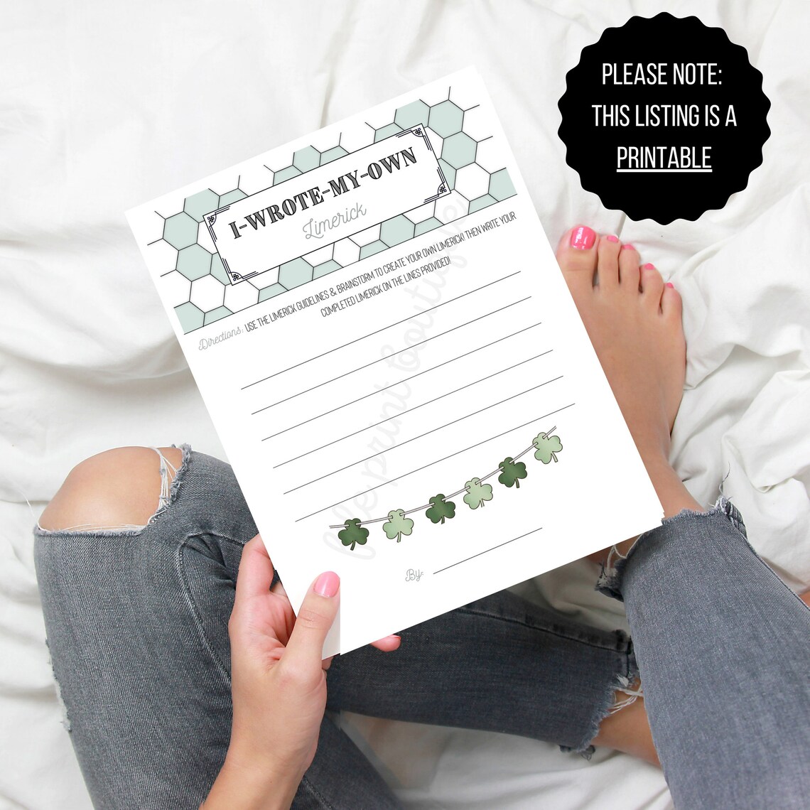 Limerick Printable Activity for Kids, National Limerick Day Printable ...