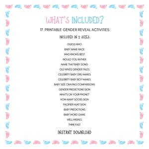 Gender Reveal Party Games Printable Gender Reveal Activities - Etsy ...