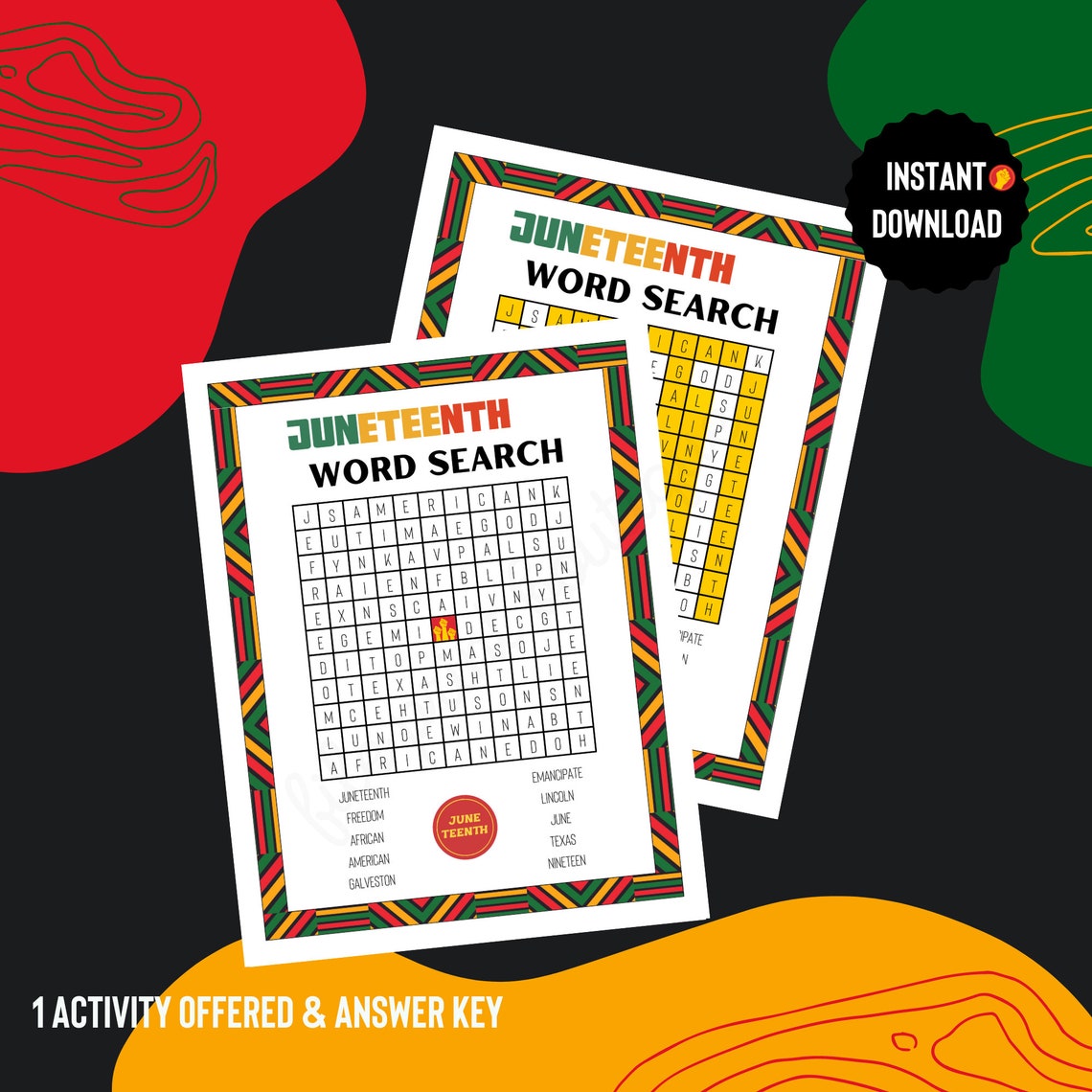 Juneteenth Kids Activity Bundle Juneteenth Activities - Etsy