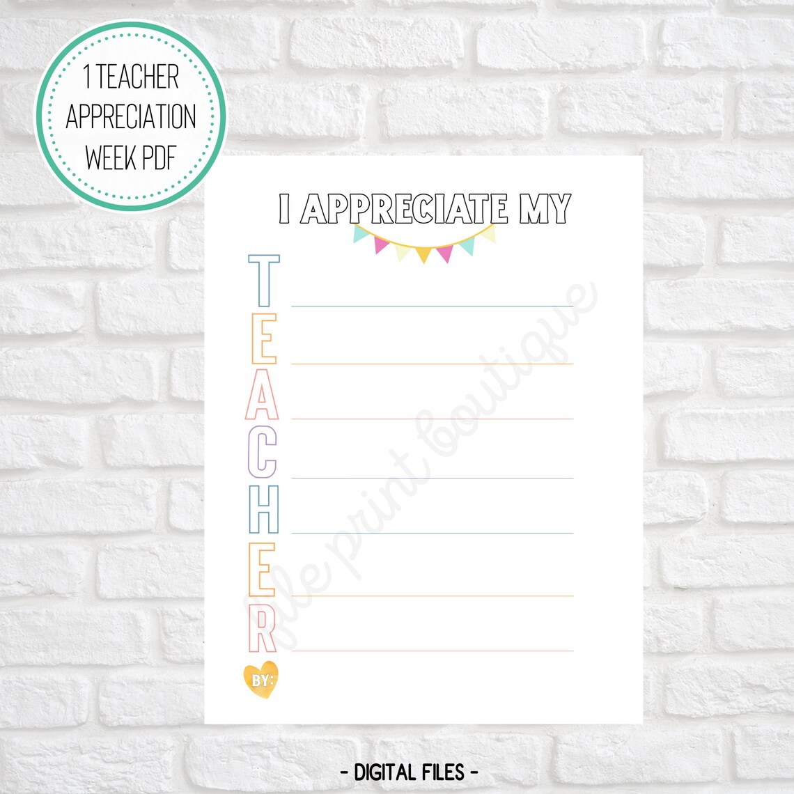 Teacher Appreciation Week Printable, Teacher Acrostic Poem, Teacher ...