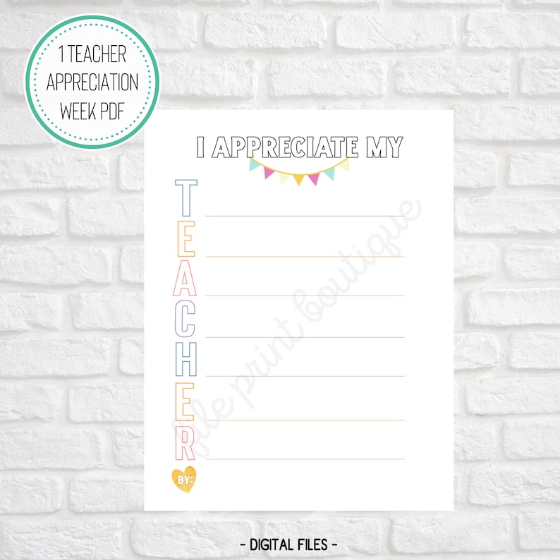 Teacher Appreciation Week Printable, Teacher Acrostic Poem, Teacher ...