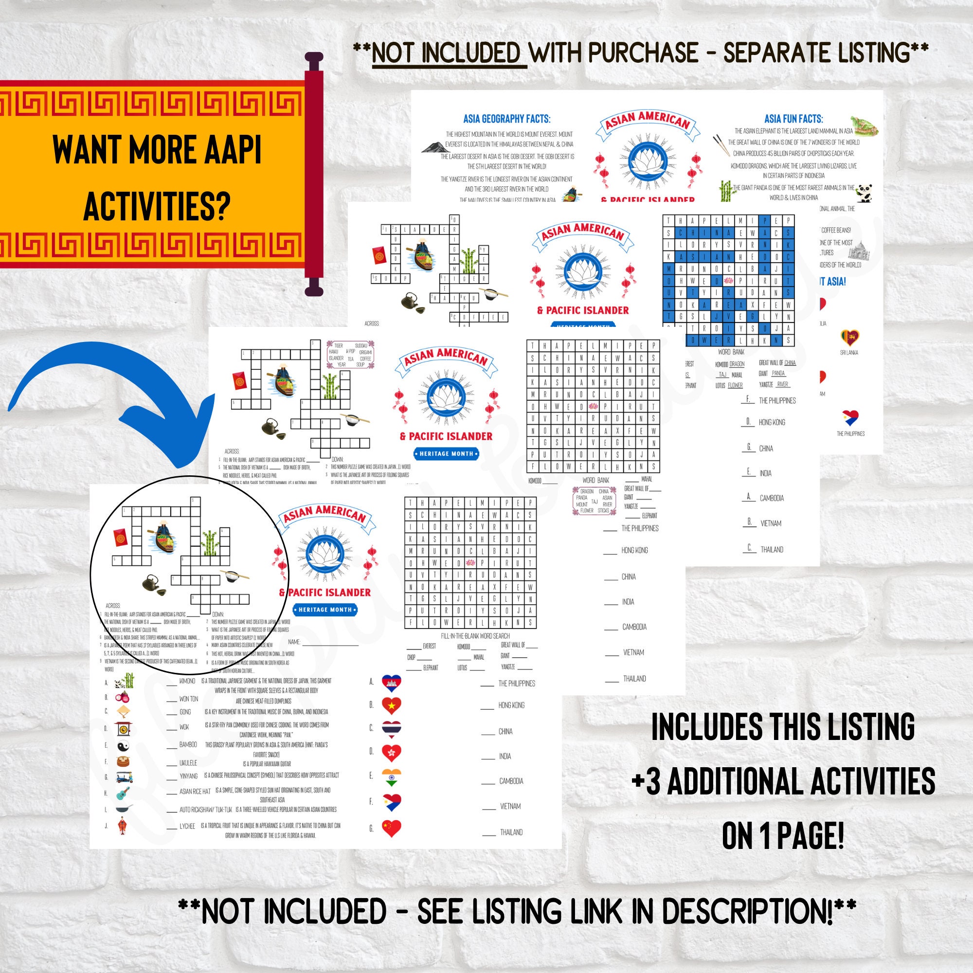 AAPI Heritage Month Printable Crossword AAPI Printable AAPI | Etsy Canada