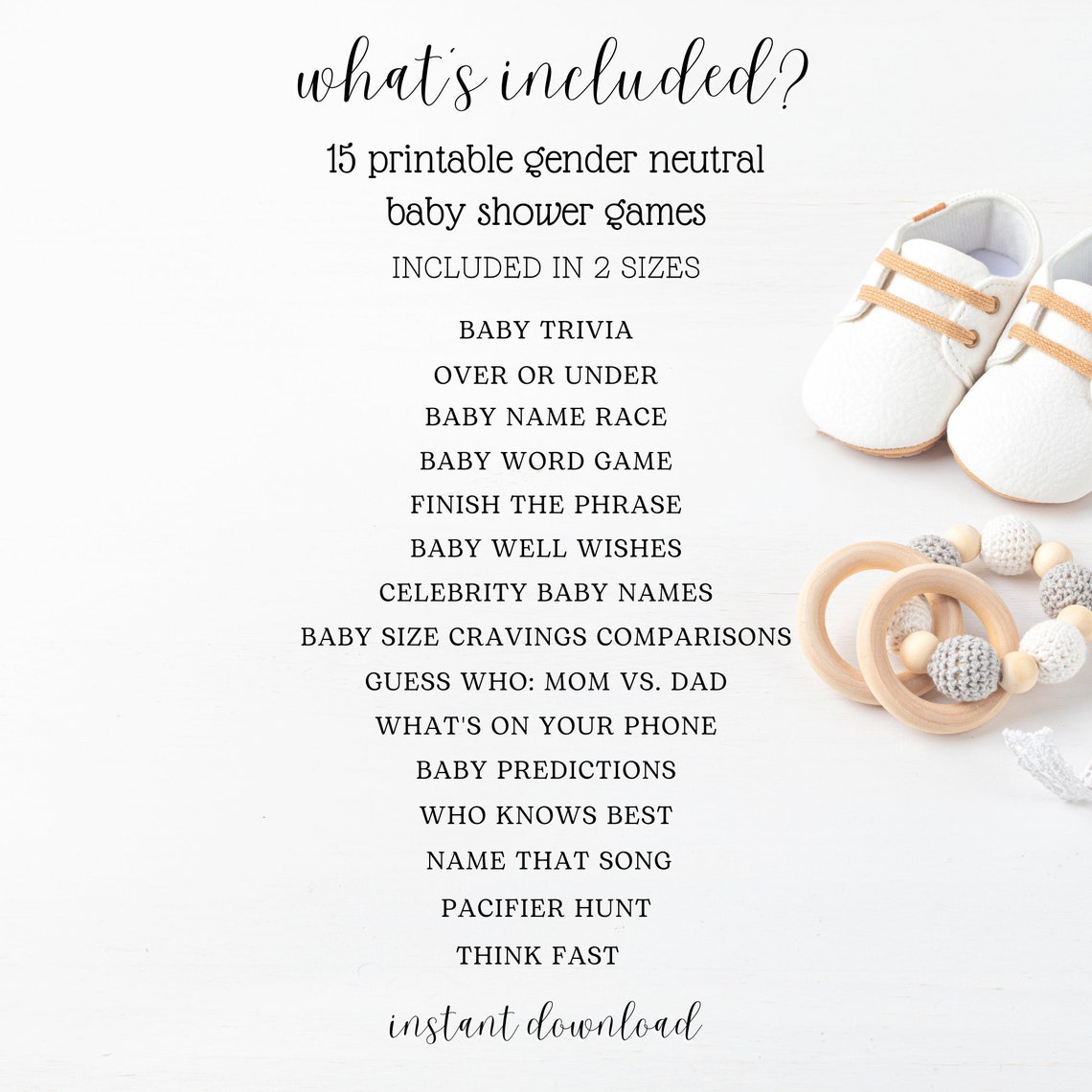 Baby Shower Printable Games Gender Neutral Baby Shower Games - Etsy