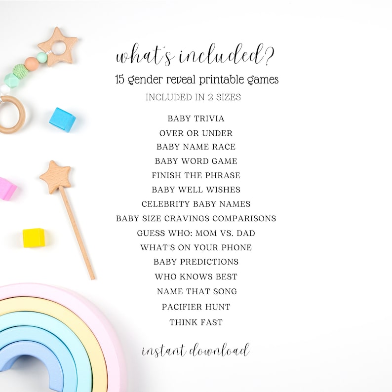 Gender Reveal Party Games Printable Gender Reveal Activities - Etsy