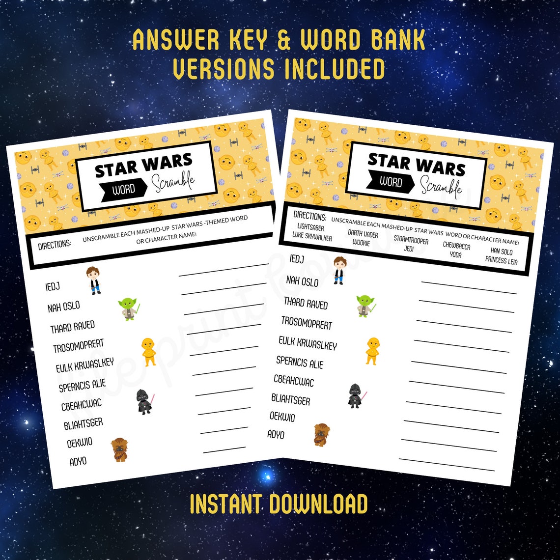 Star Wars Printable Kids Activities, Word Search, Star Wars Crossword ...