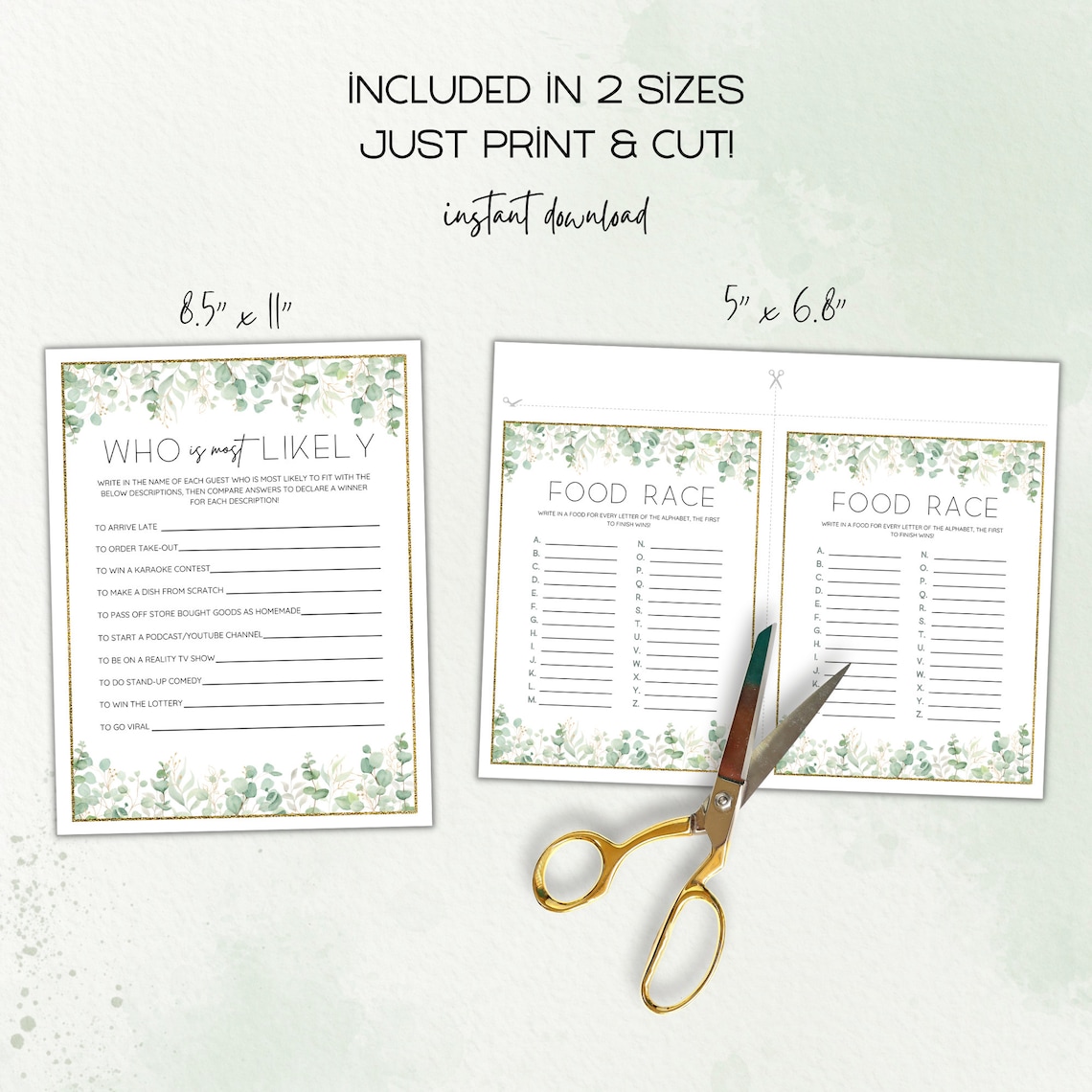 Dinner Party Games Printable, Dinner Party Activities, Minimalist Party ...