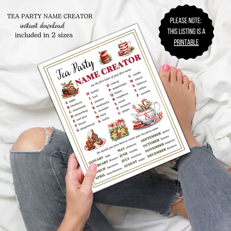Christmas Tea Party Name Creator, Tea Party Name Creator, Tea Party ...