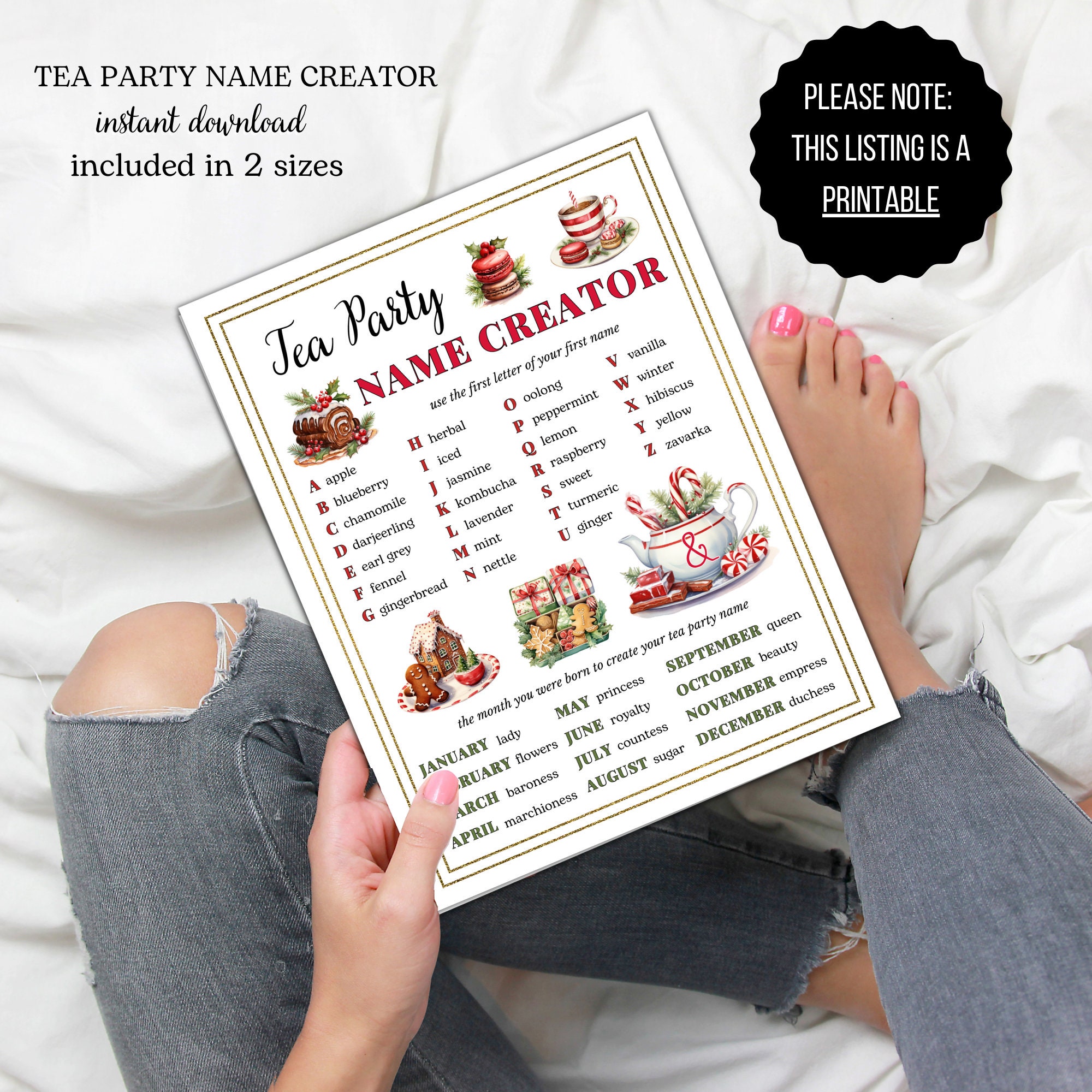Christmas Tea Party Name Creator, Tea Party Name Creator, Tea Party ...