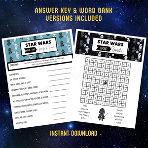 Star Wars Printable Kids Activities, Word Search, Star Wars Crossword ...