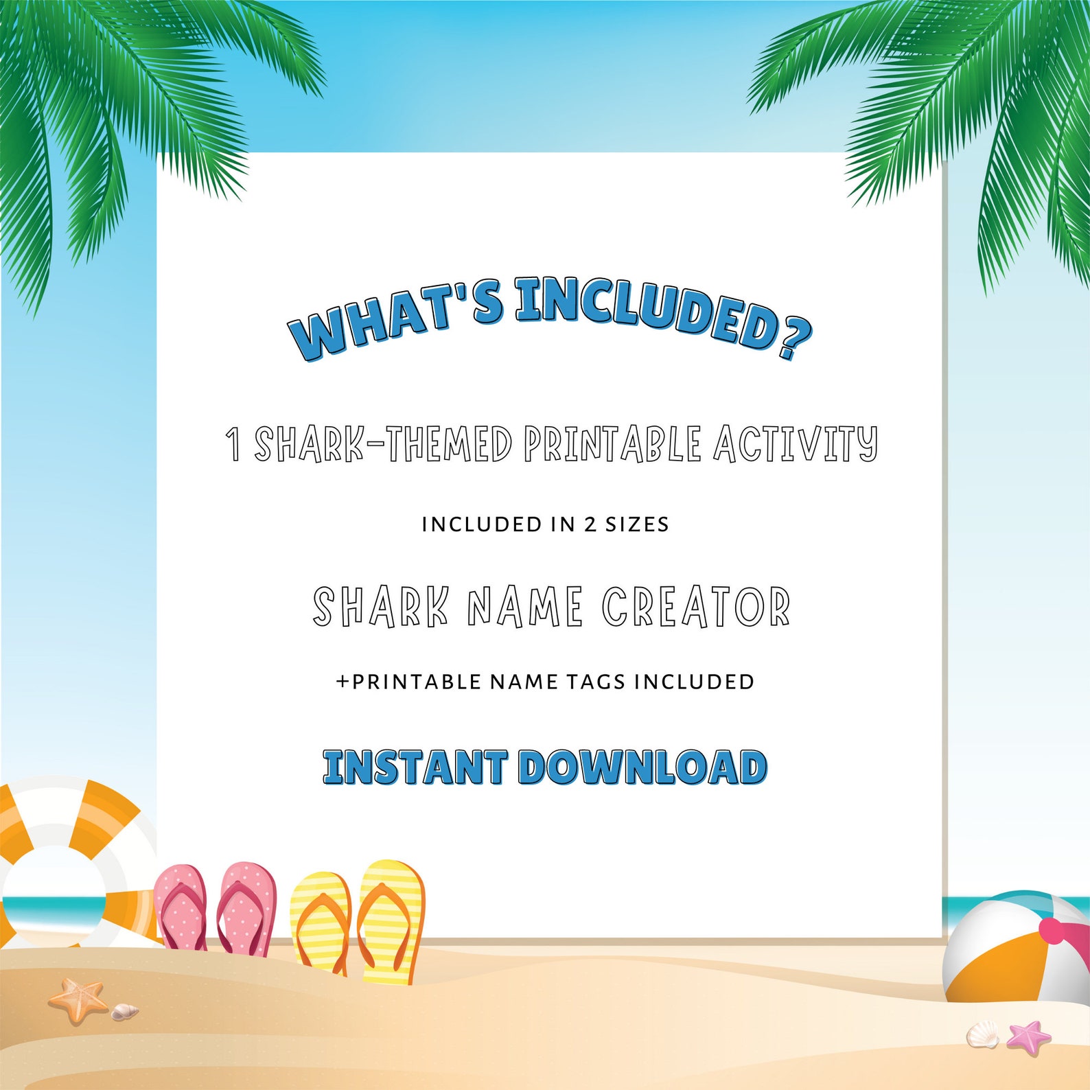 Whats Your Shark Name Printable, Shark Name Creator, Printable Shark ...