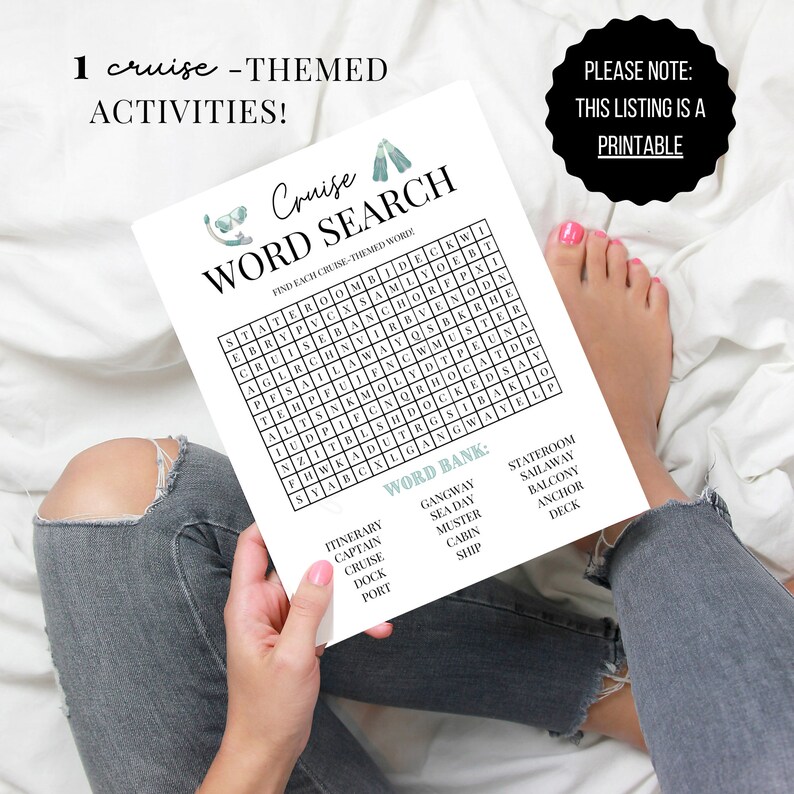 Cruise Word Search: Family Vacation Sea Day Game (printable) - Etsy