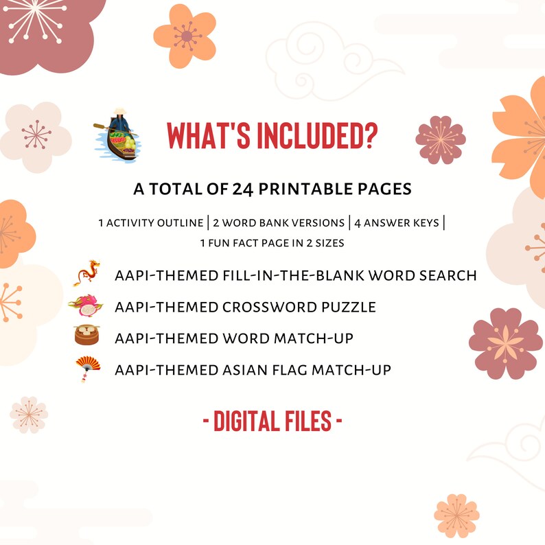 AAPI Heritage Month Printable Activity Bundle for Kids (digital ...
