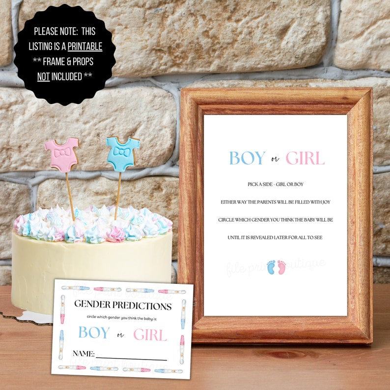 Gender Reveal Party Games Printable Gender Reveal Activities - Etsy