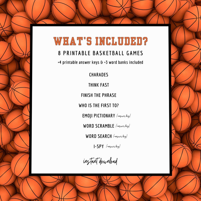 Basketball Printable Games, Printable Kid's Basketball Games ...