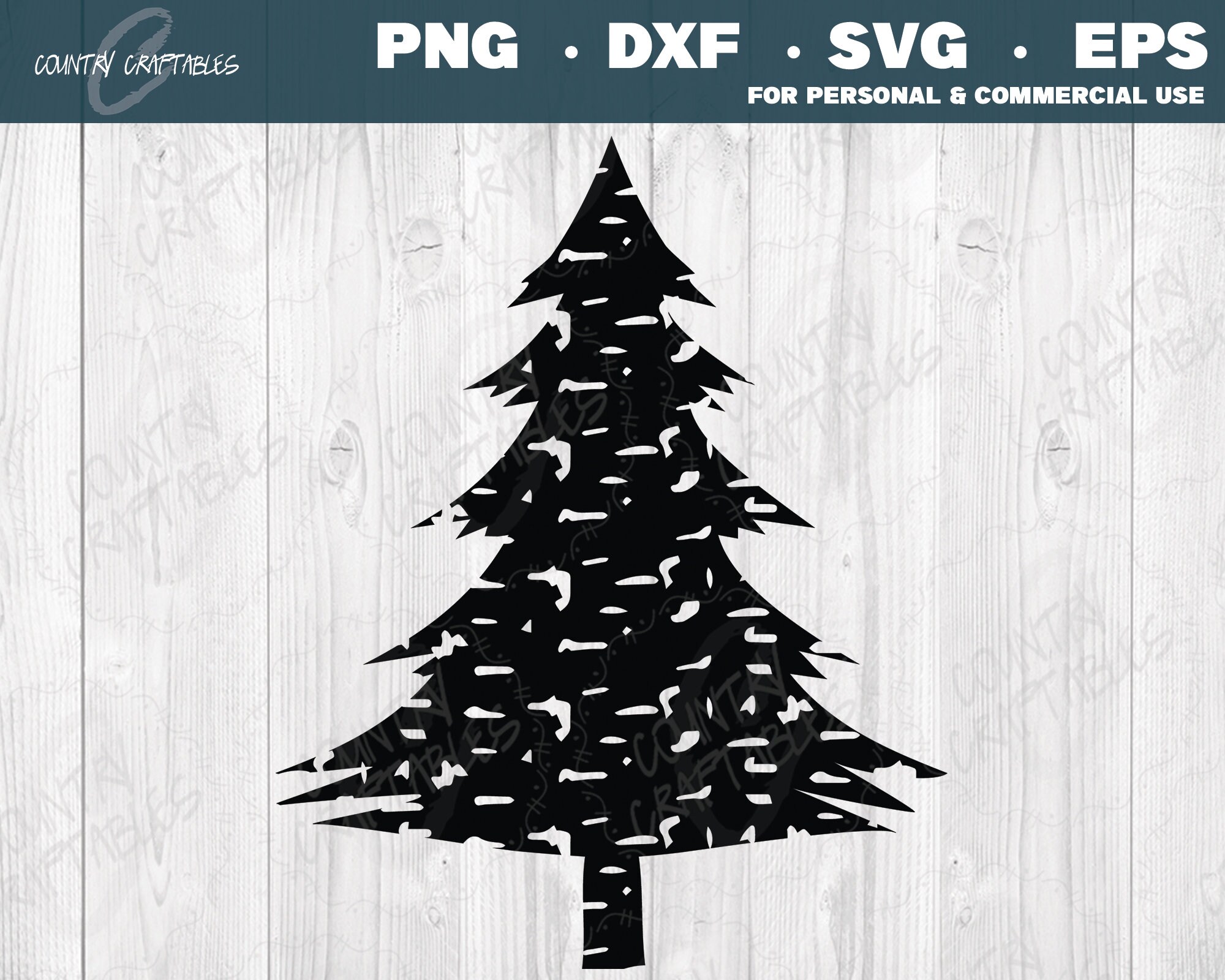 Distressed Christmas Svg Christmas Tree Clipart Christmas - Etsy