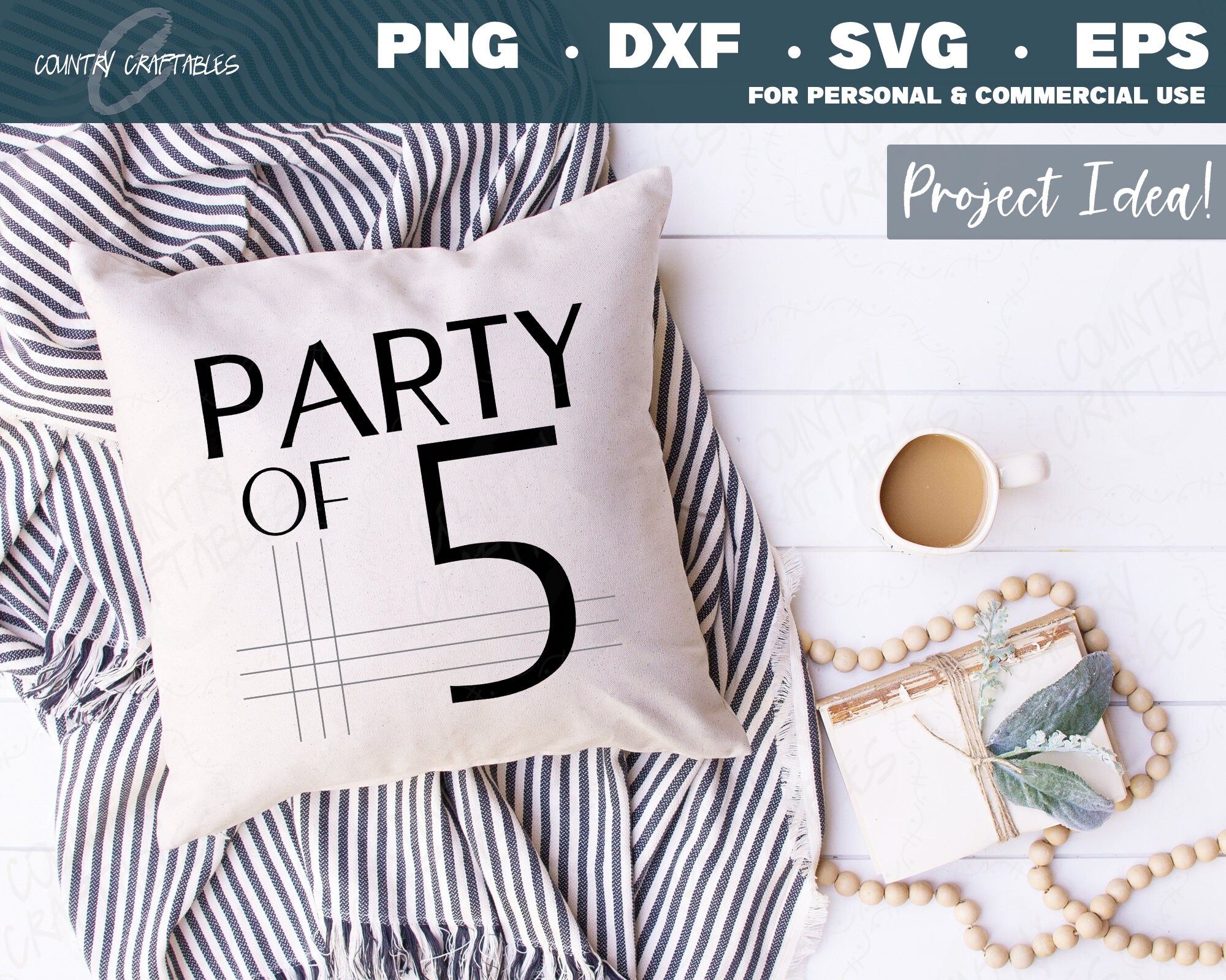 Party of 5 Sign Svg Rustic Party of SVG Tiered Tray Sign - Etsy