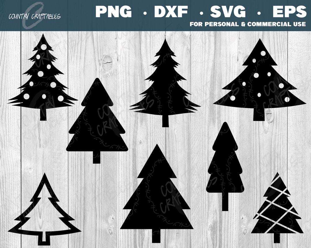 Christmas Tree Bundle SVG, Christmas Tree Clipart, Christmas Tree Cut ...