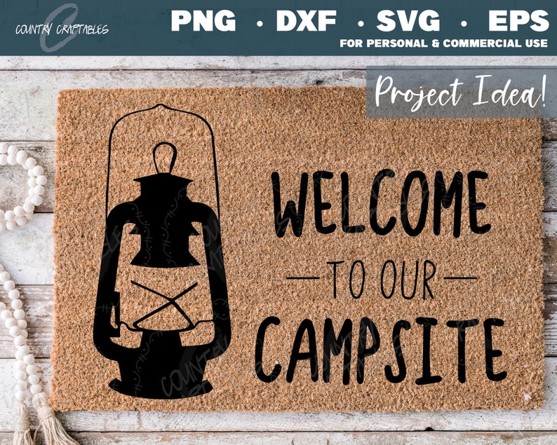 Campsite SVG, Welcome to Our Campsite SVG, Camping SVG, Camper Decor ...