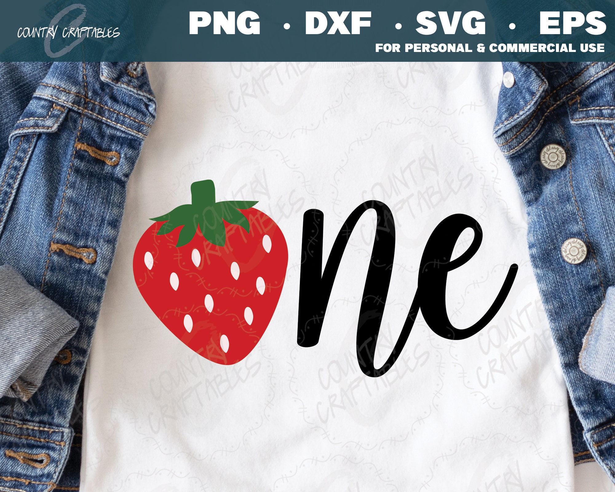 One Strawberry Svg Birthday Svg One Strawberry Shirt 1st - Etsy