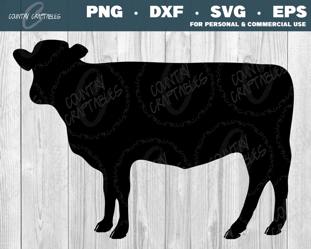 Cow SVG, Cow Silhouette SVG, Farm Animal Png, Cow Vector, Farmhouse Svg ...