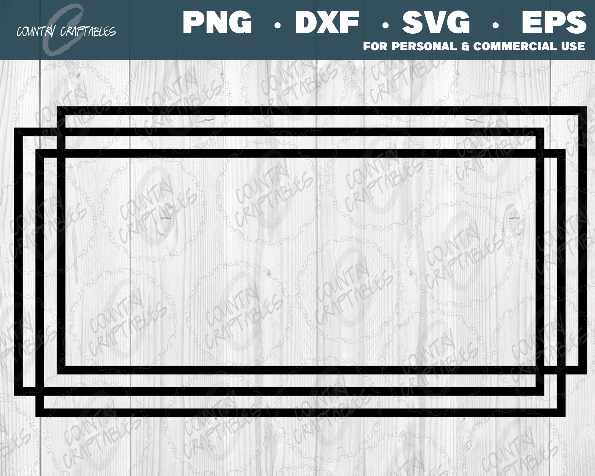 Rectangle Frame Svg Triple Frame Svg Thick Layered Frame - Etsy Canada