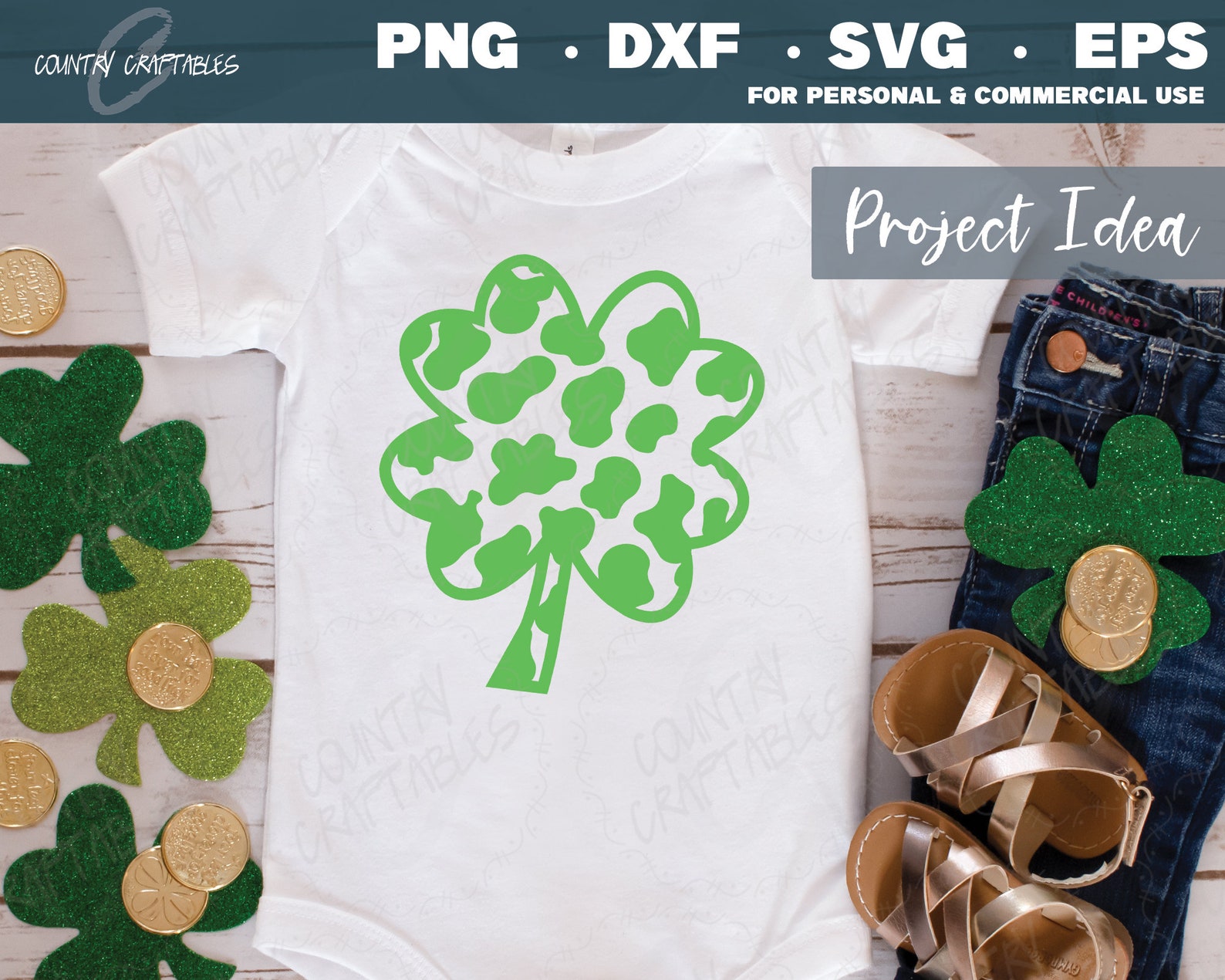 St Patricks Day Svg Shamrock Svg Cow Print Svg Svg for - Etsy