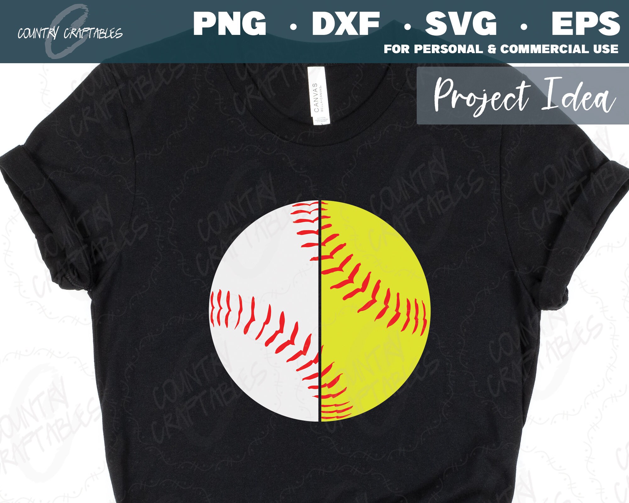 Softball SVG Split Baseball Svg Split Softball SVG Softball - Etsy UK