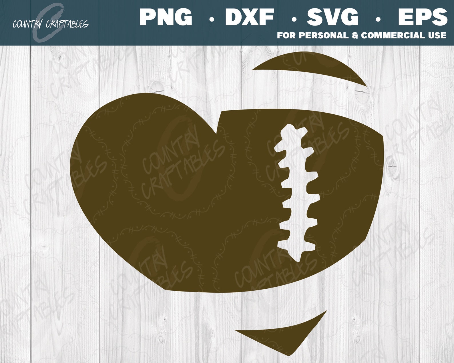 Football SVG Bundle Football Heart Svg Distressed Football - Etsy
