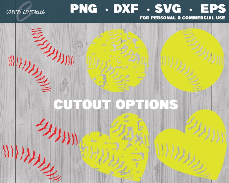 Softball SVG Softball SVG Bundle Softball Stitches SVG - Etsy