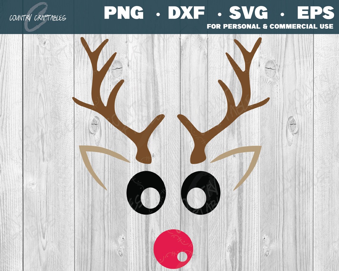 Reindeer Svg File Reindeer Face SVG Christmas Shirt Svg for - Etsy