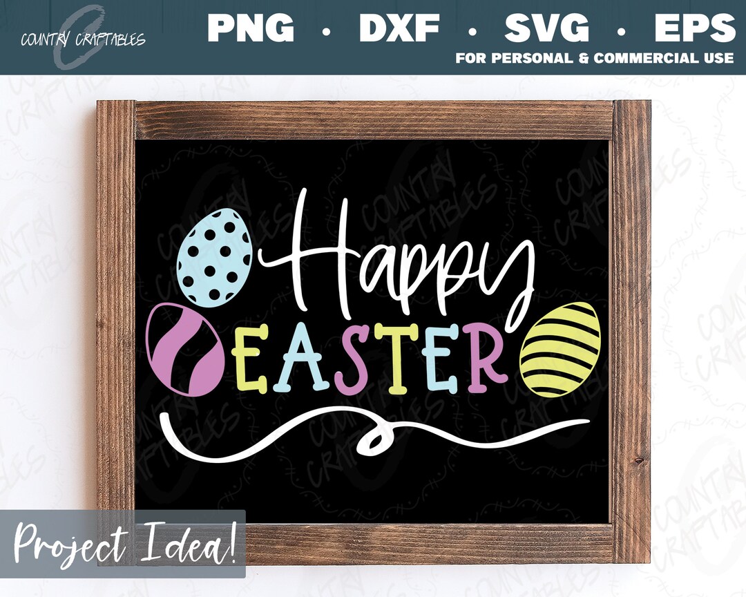 Happy Easter Svg, Easter Sign Svg, Easter Decor Svg, Easter Cut File ...
