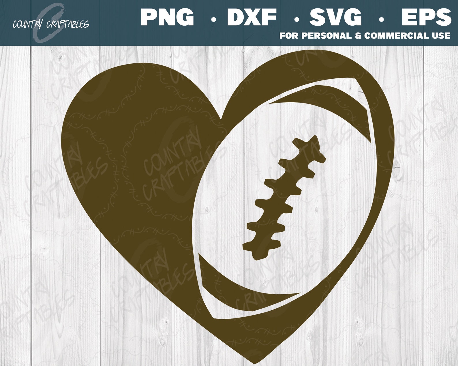 Football Heart SVG Football SVG Bundle Distressed Football - Etsy