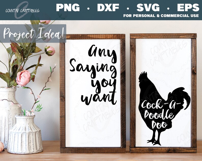 Rooster SVG Rooster Silhouette Farmhouse Decor Kitchen SVG - Etsy