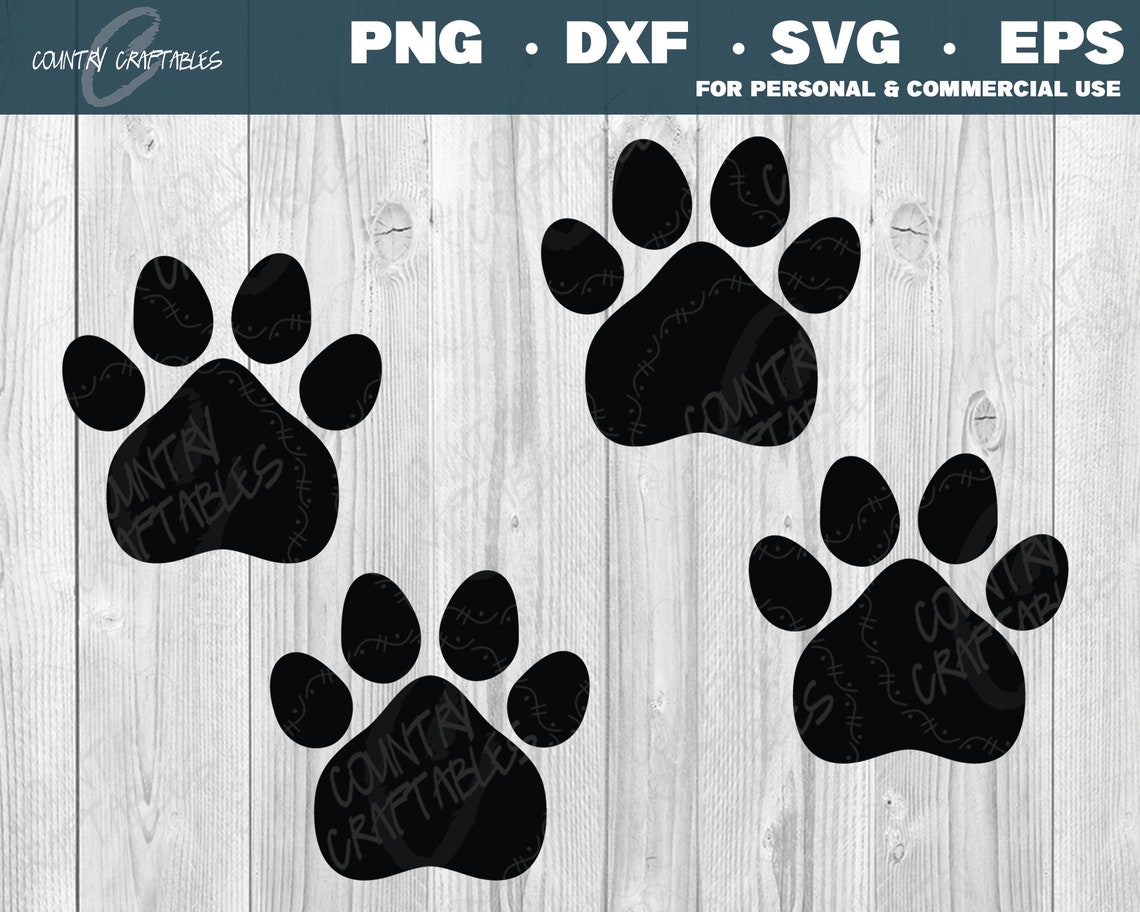 Dog Cut File Paw Print SVG Dog Bone Svg Dog SVG Bundle Dog - Etsy