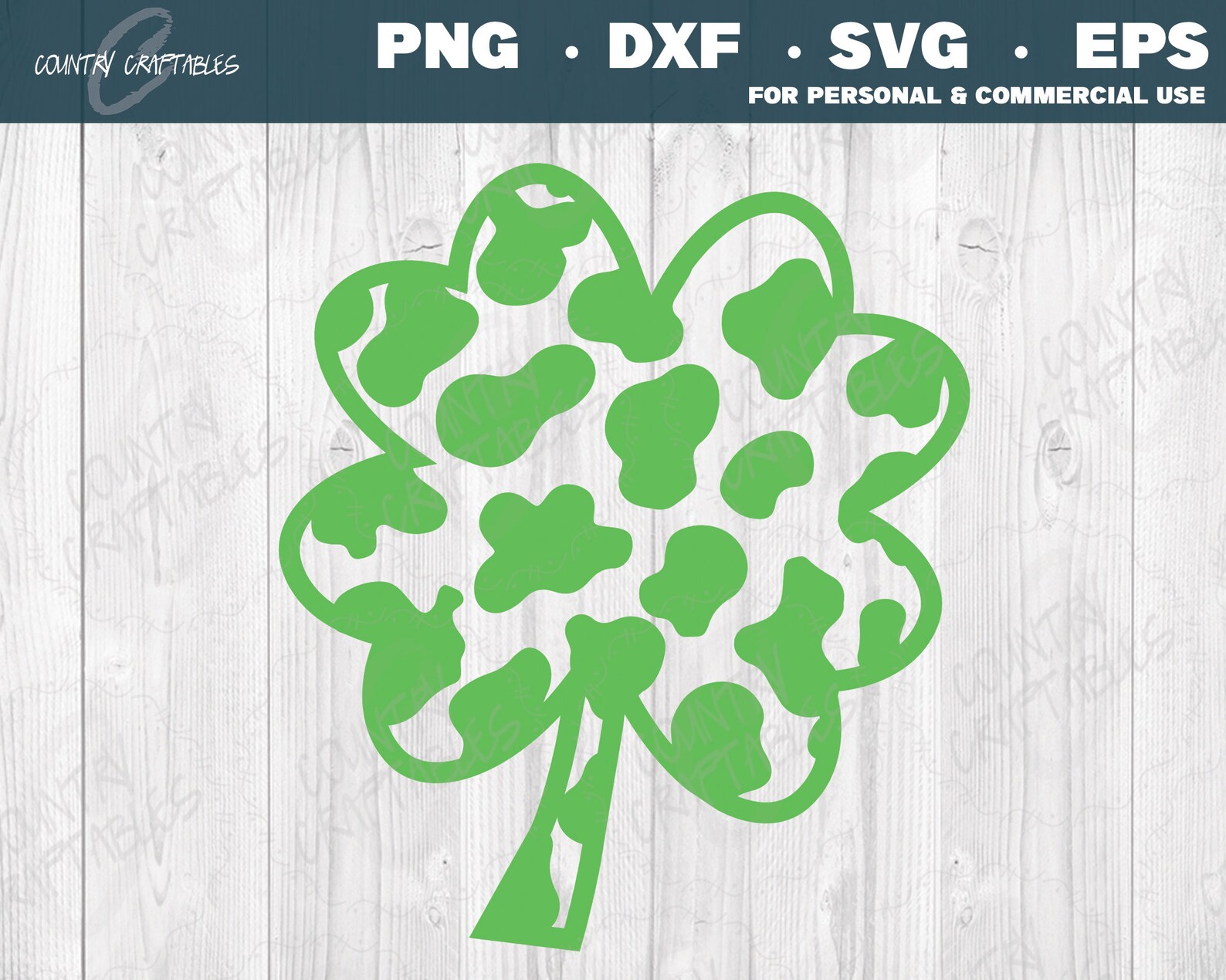 St Patricks Day Svg Shamrock Svg Cow Print Svg Svg for - Etsy