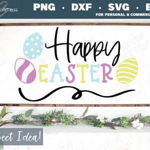 Happy Easter Svg, Easter Sign Svg, Easter Decor Svg, Easter Cut File ...
