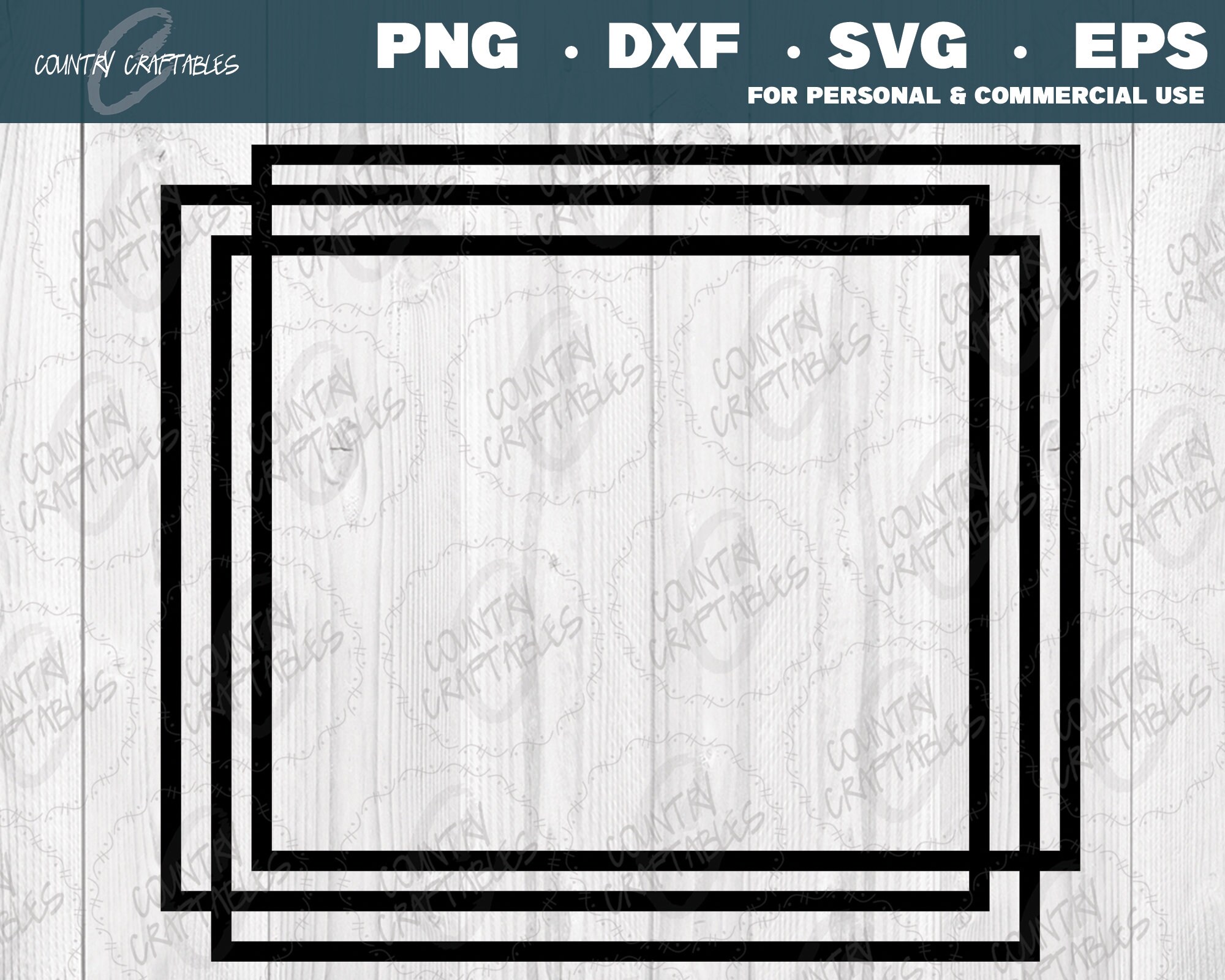 Square Frame Svg, Frame Svg Laser, Border Svg, Thick Layered Frame Svg ...