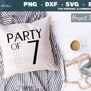 Party of 7 Svg, Rustic Party of SVG, Tiered Tray Sign Svg, Party of 7 ...