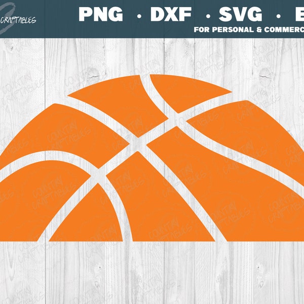 Half Basketball Svg - Etsy