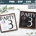 Party of 3 Sign SVG: Rustic Farmhouse Tiered Tray Cut File - Etsy