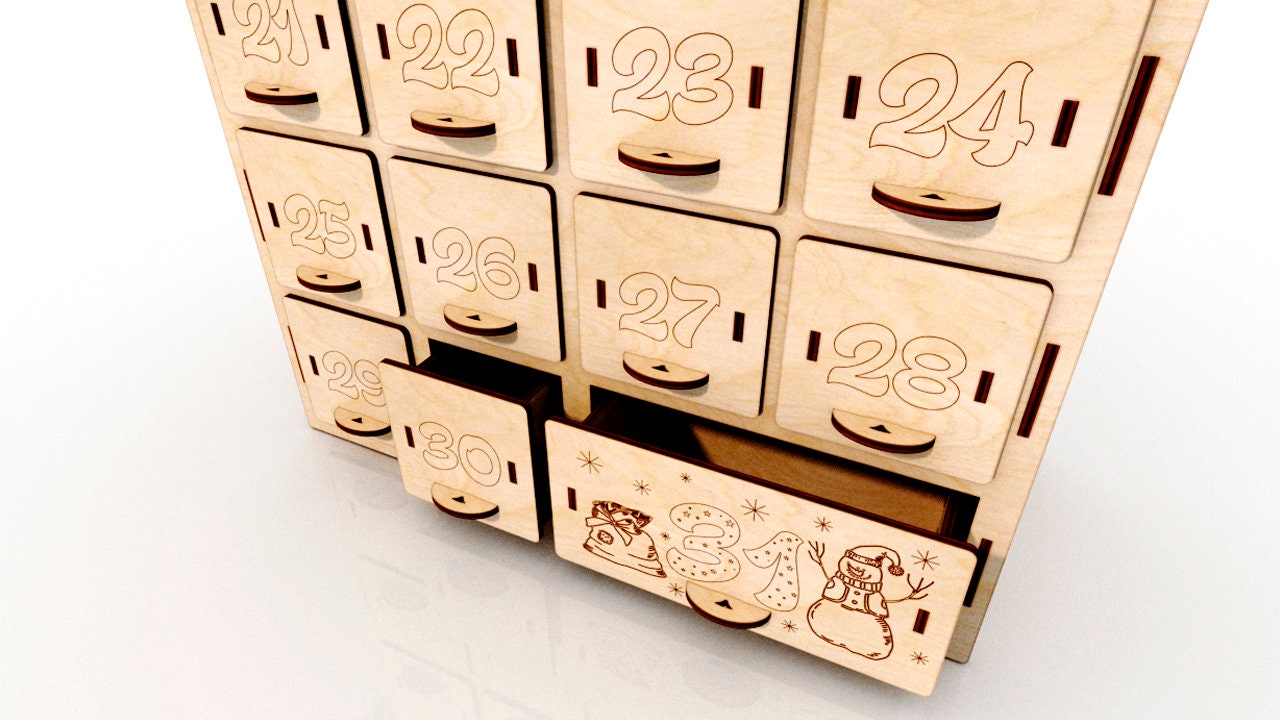 Laser Cut Files Advent Calendar - Etsy